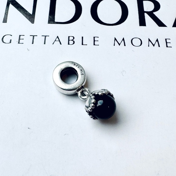 Pandora | Jewelry | Pandora Black Onyx Drop Dangle Charm | Poshmark